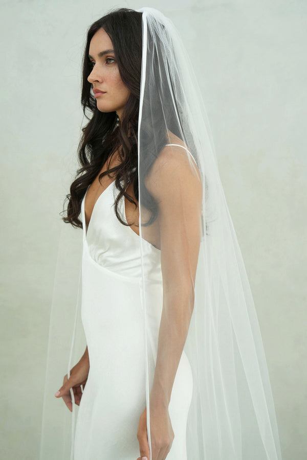 SIERRA I | One-tier Satin Edge Veil