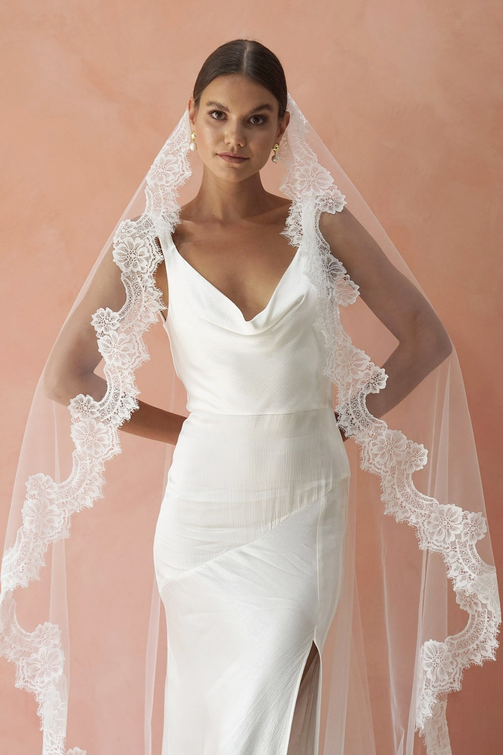 Lace Wedding Veils | Mantilla Wedding Veils w/ Lace Edging